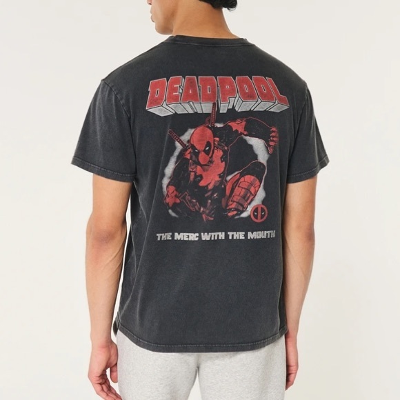 Hollister | Shirts | Hollister Mens Deadpool Marvel Gray Stone Wash ...